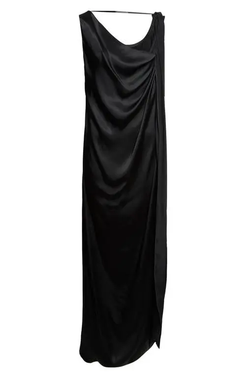 MAISON MARGIELA Draped Satin Gown - Black