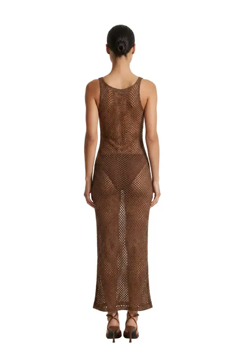 ALEXIA ADMOR Sorelle Crochet Scoopneck Maxi Dress