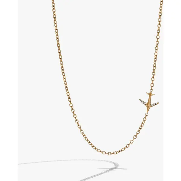 ALEX AND ANI Airplane Charm Necklace