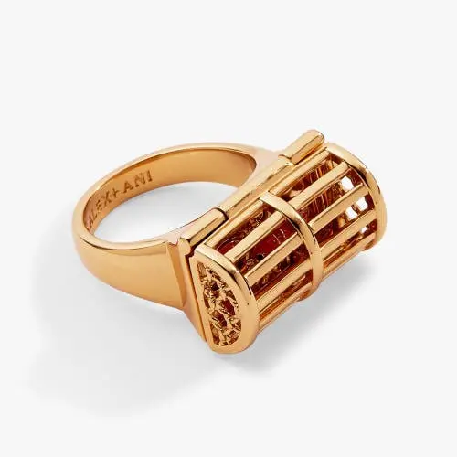 ALEX AND ANI Lobster Boil Hinged Cage Ring