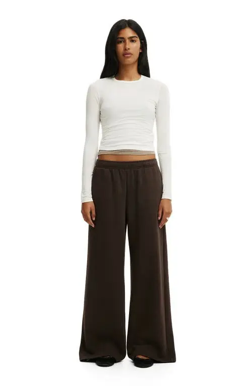 COTTONON Baggy Sweatpant - Dark Oak