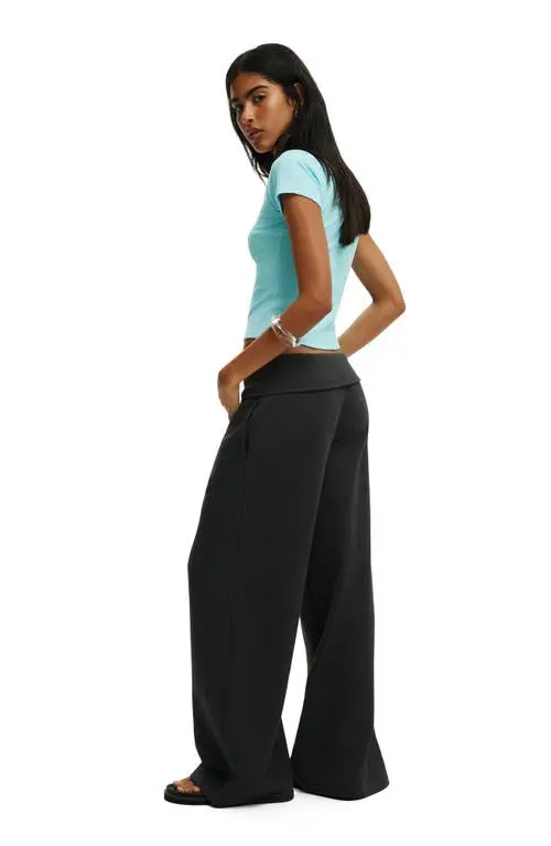 COTTON ON Fold Over Waistband Sweatpant - Shadowstone
