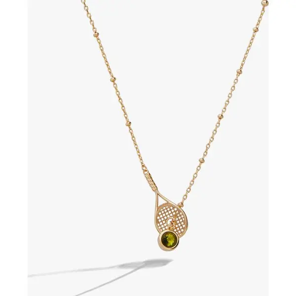 ALEX AND ANI Tennis Racket Y-necklace - Gold