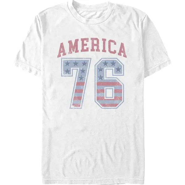LOST GODS Varsity America 76 Short Sleeve Graphic T-shirt - White