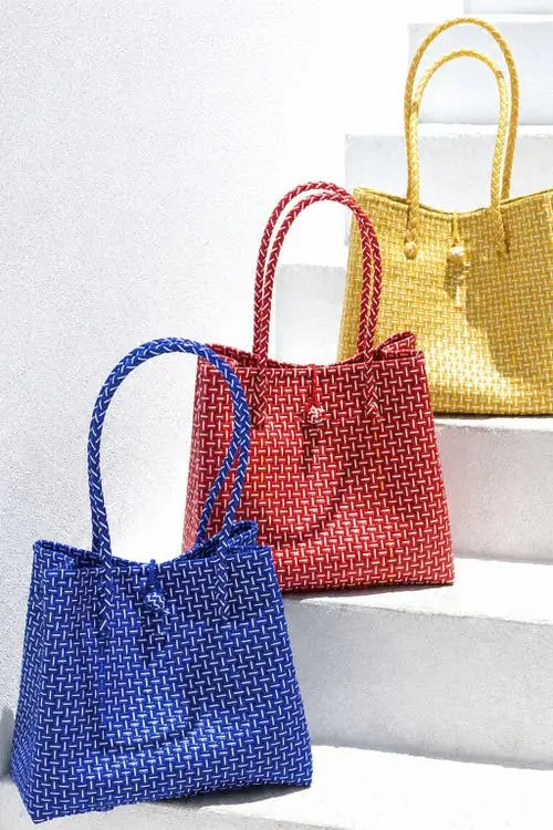 BRUNNA.CO Toko Woven Tote Bag - Dark Blue