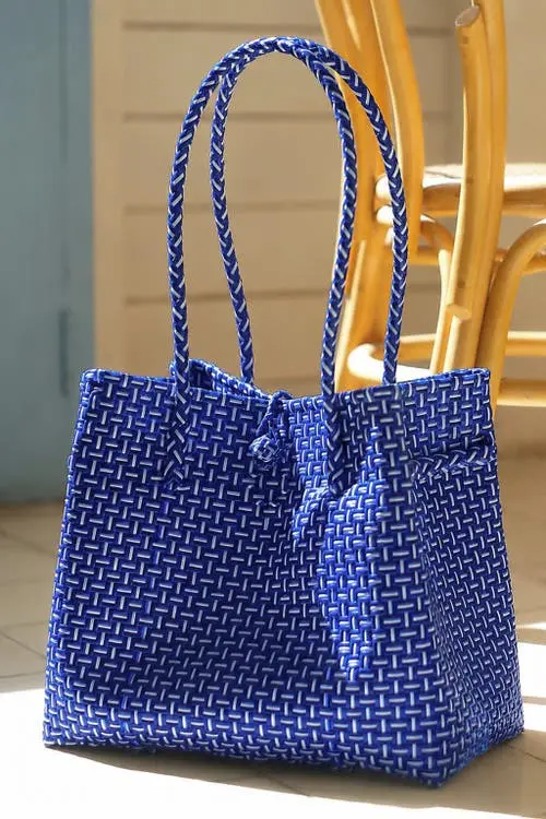 BRUNNA.CO Toko Woven Tote Bag - Dark Blue