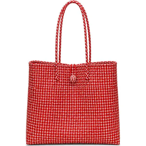 BRUNNA.CO The Toko Recycled Woven Tote Bag - Red