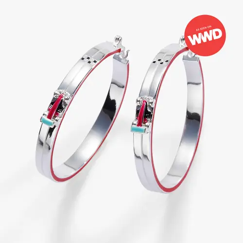 ALEX AND ANI Hot Wheels Racecar Hoop Earrings