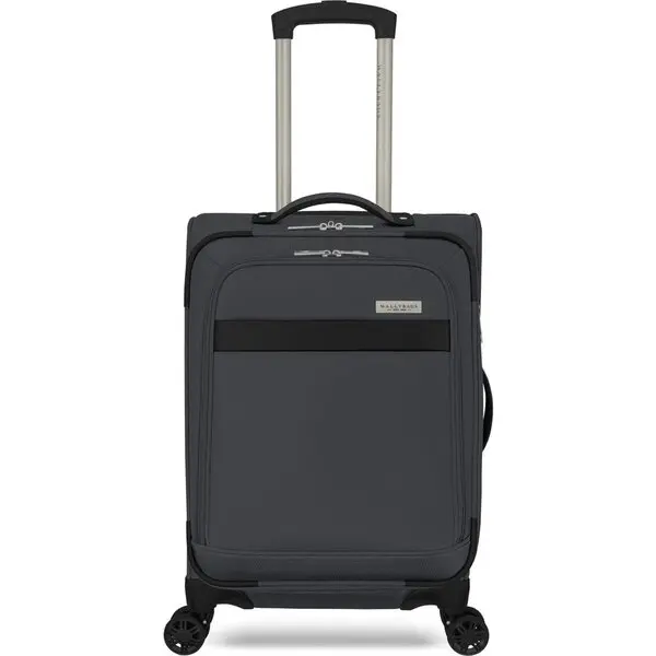 WALLYBAGS Stratford Softside Expandable Carry-on Spinner Luggage - Graphite