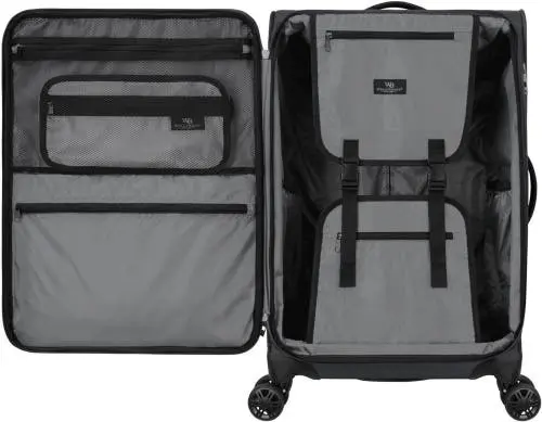 WALLYBAGS Stratford Softside Expandable Carry-on Spinner Luggage - Graphite