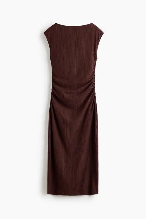 H&m Cap-sleeved Crinkled Dress