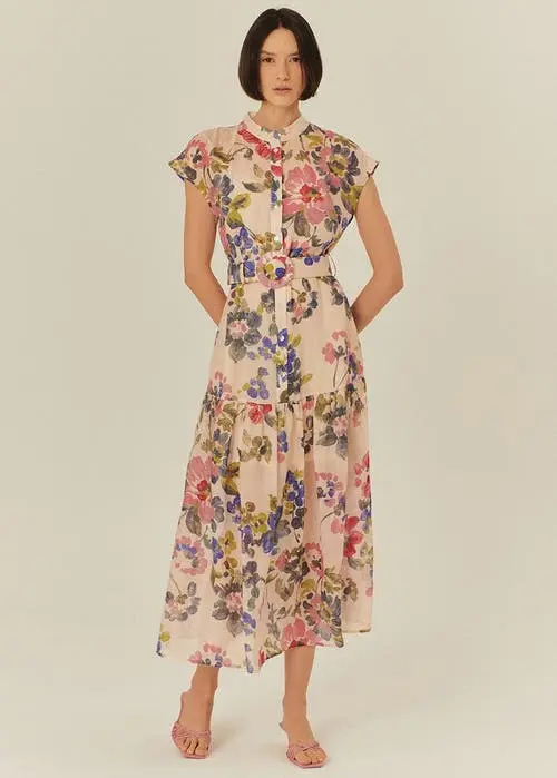 EXQUISE Evelyn Maxi Dress - Beige