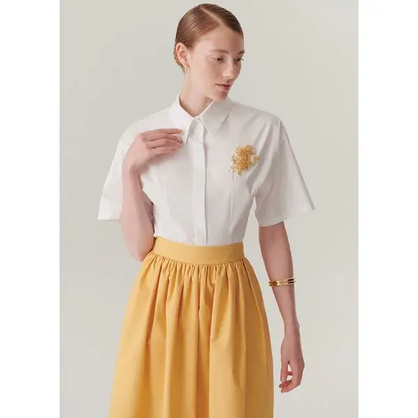 EXQUISE Mary Cotton Poplin Shirt