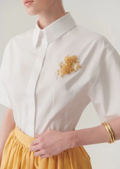 EXQUISE Mary Cotton Poplin Shirt