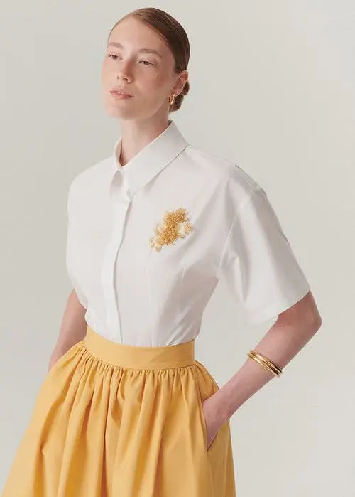 EXQUISE Mary Cotton Poplin Shirt