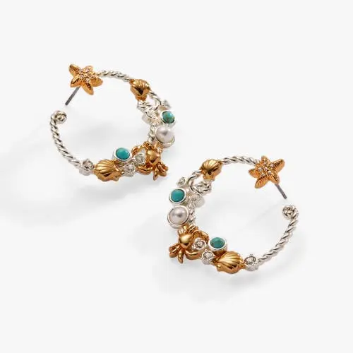 ALEX AND ANI Whimsical Seaside Rope Hoop Earring
