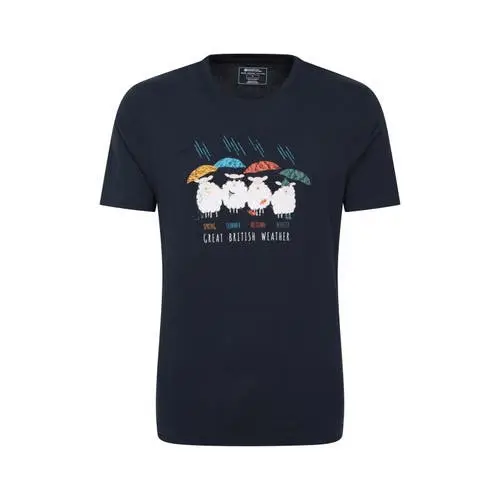 Mountain Warehouse Great British Weather" Graphic T-shirt - Navy