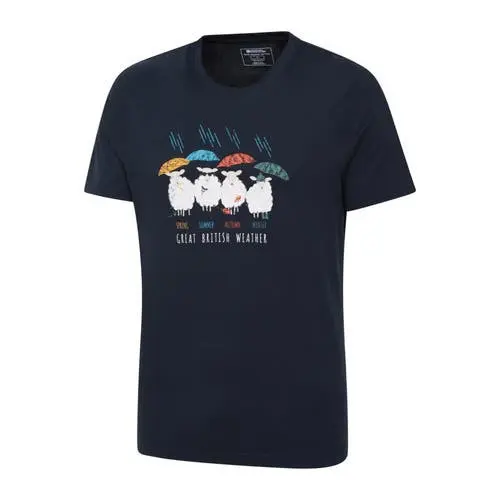 Mountain Warehouse Great British Weather" Graphic T-shirt - Navy
