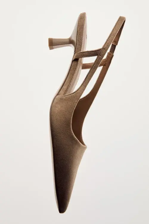 H&M Kitten-heeled Slingbacks With Pointed Toe