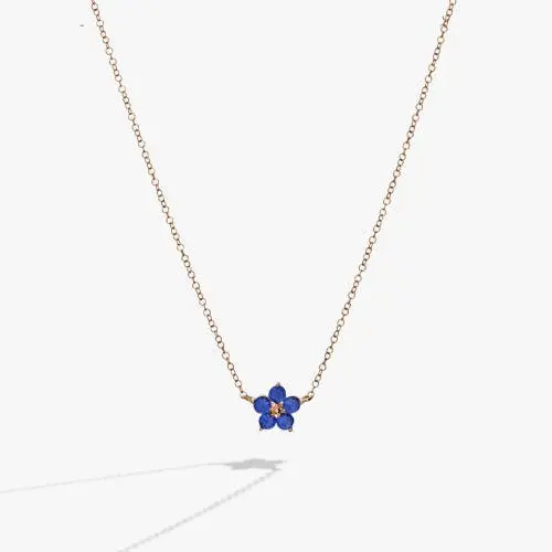 ALEX AND ANI Crystal Forget-me-not Flower Necklace