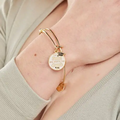 ALEX AND ANI The Tassel Was Worth The Hassle' Graduation Charm Bangle - Gold