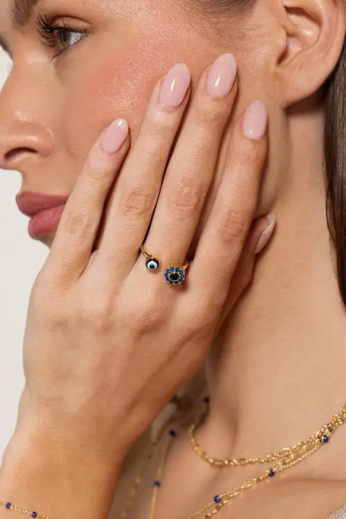 ALEX AND ANI Evil Eye Fidget Spinner Ring