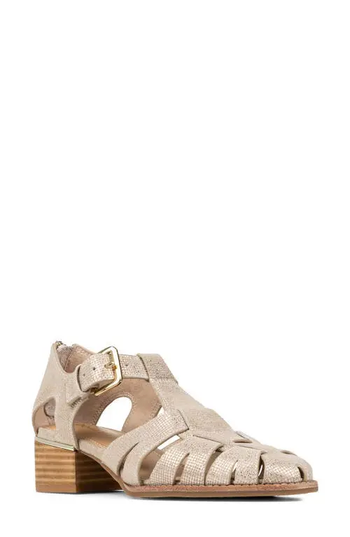 DONALD PLINER Back Zip Fisherman Sandal - Praline