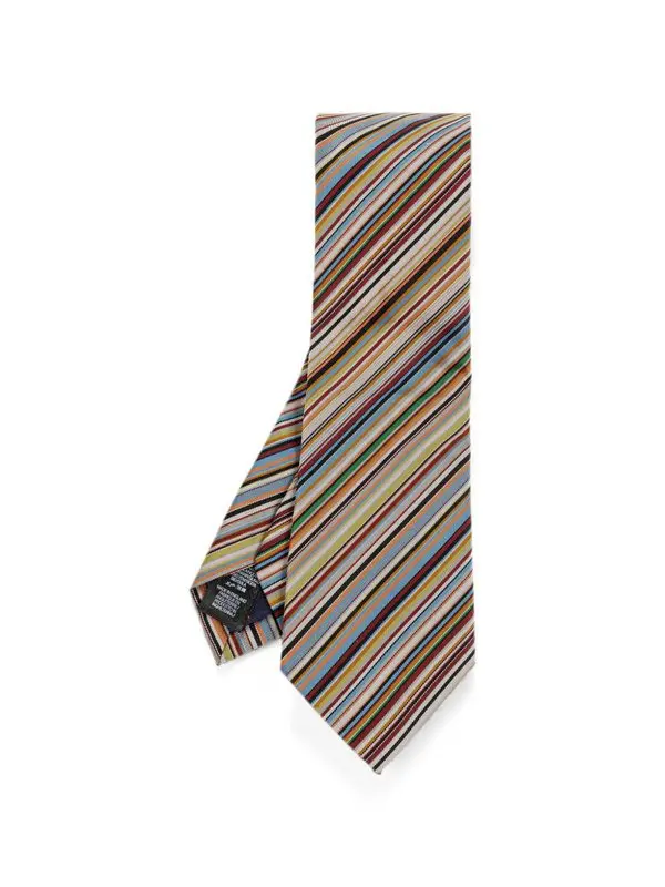 Paul Smith Signature Stripe Silk Neck Tie - Multicolor
