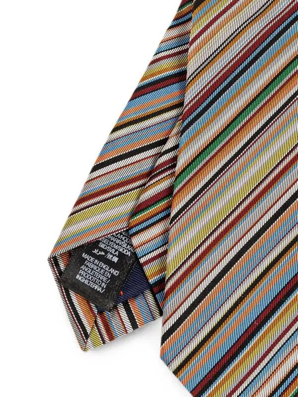 Paul Smith Signature Stripe Silk Neck Tie - Multicolor