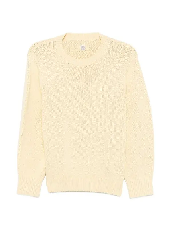 TOTEME Oversized Cotton Crewneck Sweater - Multicolor
