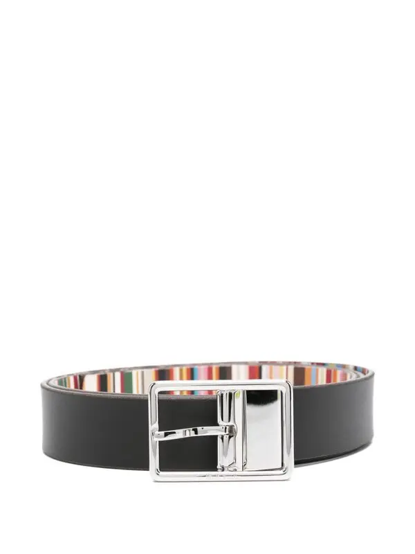 Paul Smith Signature Stripe Leather Belt - Multicolor