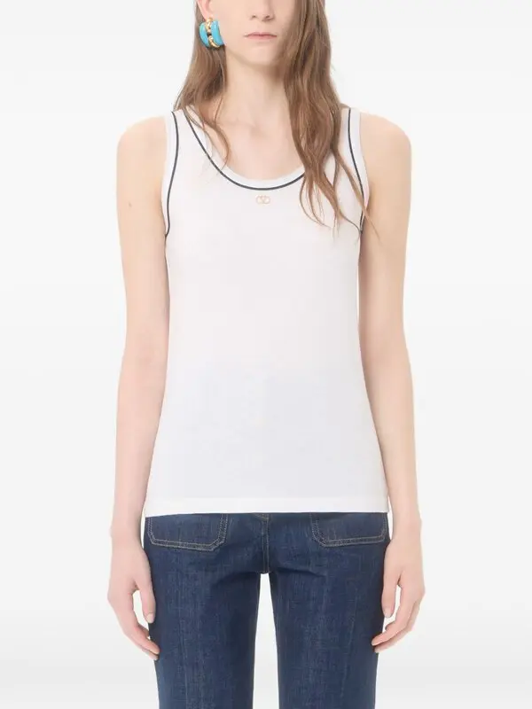Valentino Garavani Cotton Logo Tank Top - Multicolor