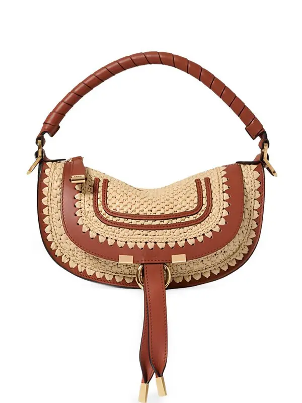 Chloé Marcie Mini Raffia Shoulder Bag - Multicolor