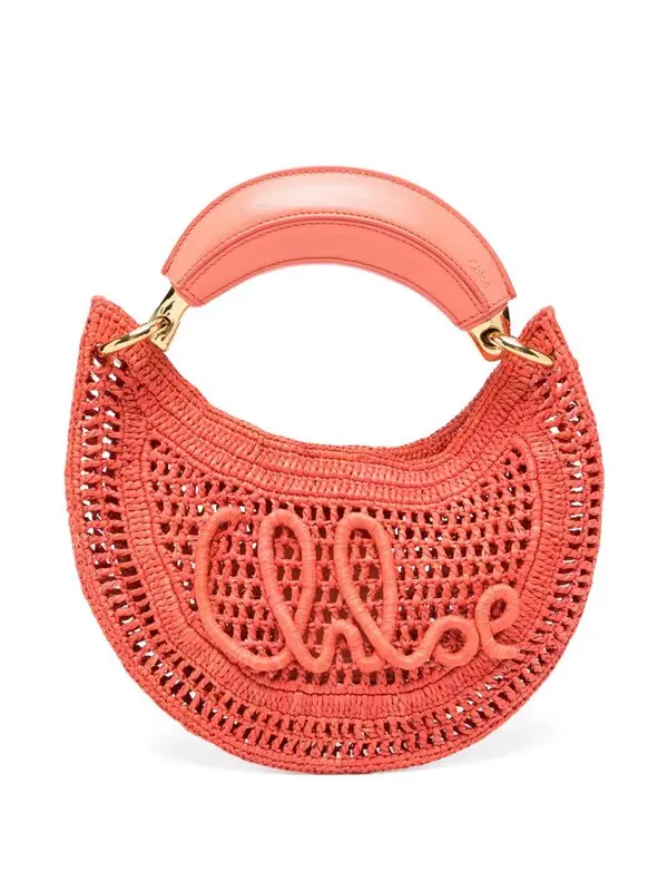 Chloé Summer Banana Raffia Mini Hobo Bag - Multicolor