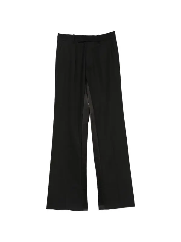 Phoebe Philo Wool Trousers With Satin Trim
