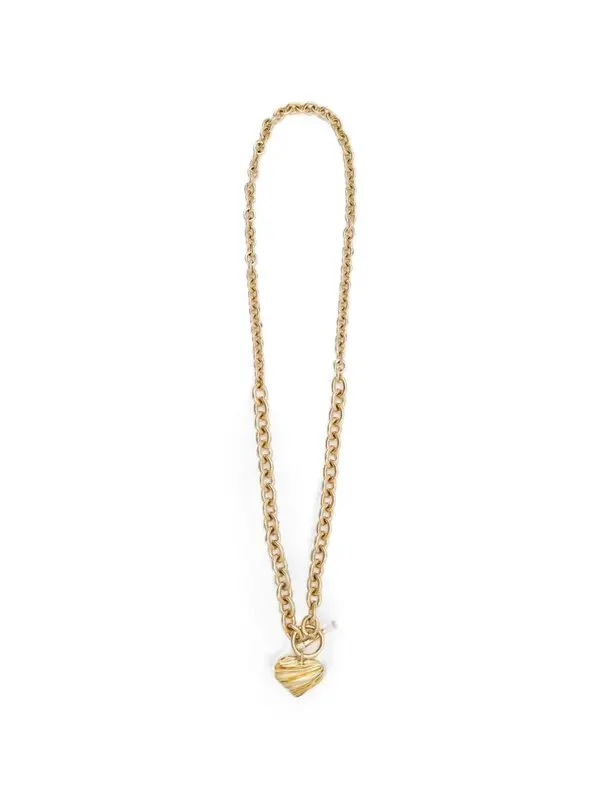 Chloé Pleated Heart Necklace - Multicolor