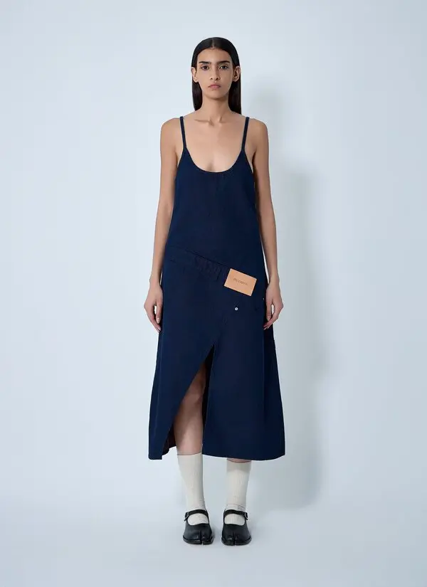 JW Anderson Twisted Workwear Dress - Blue