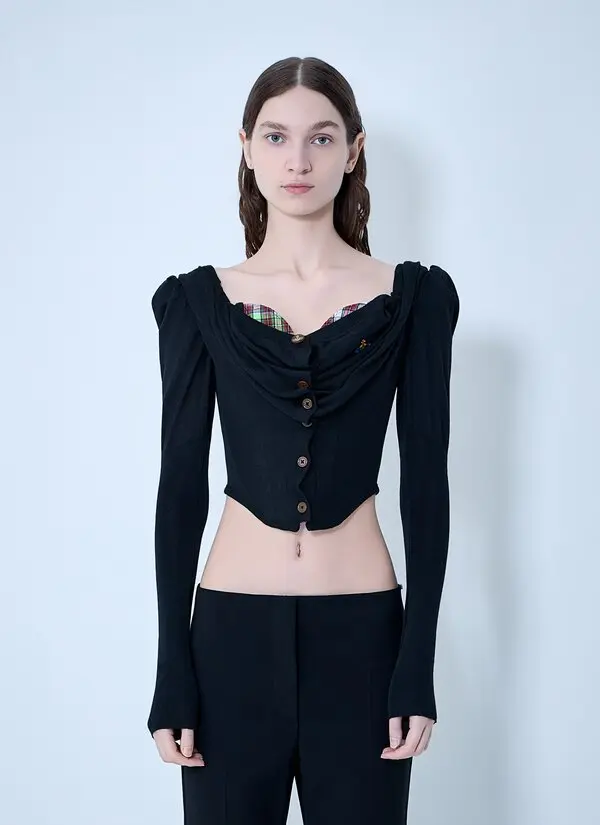 VIVIENNE WESTWOOD Bea Corset Cardigan - Black