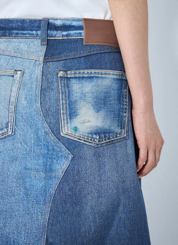Our Legacy Midi Denim Skirt - Blue