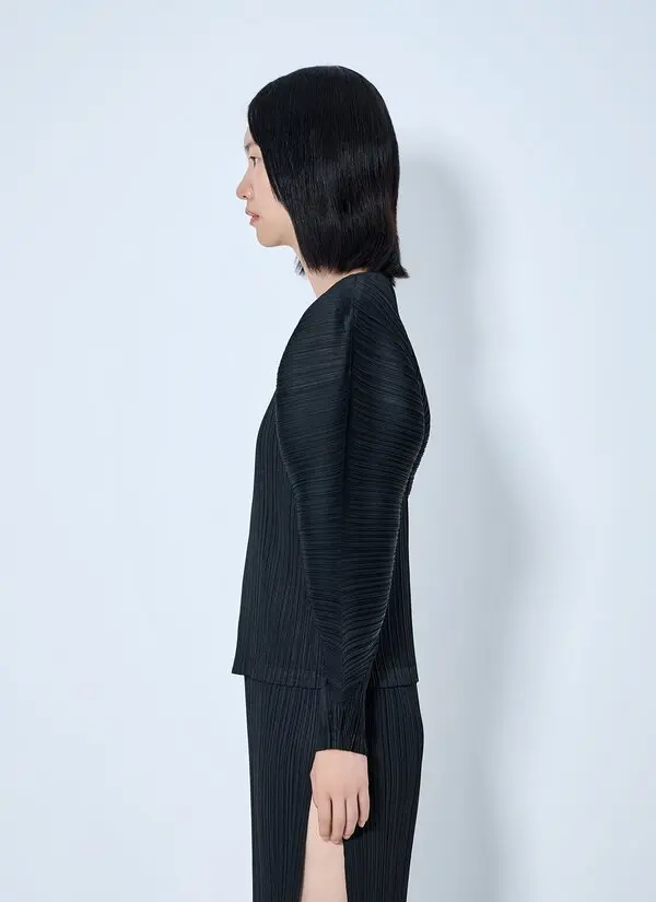 Issey Miyake Pleated Zip-up Top