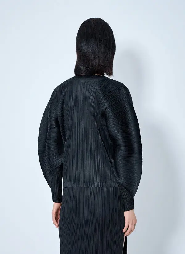 Issey Miyake Pleated Zip-up Top
