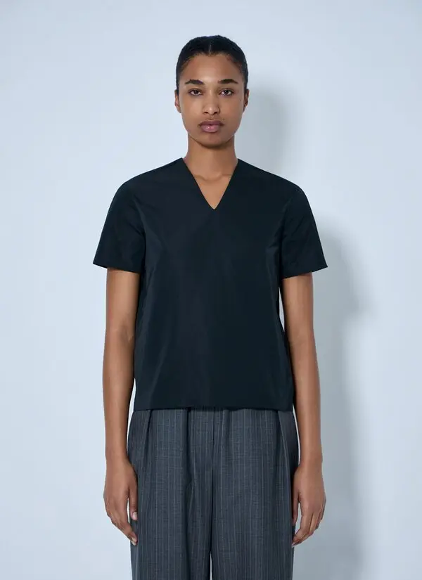 JIL SANDER V-neck Top - Black