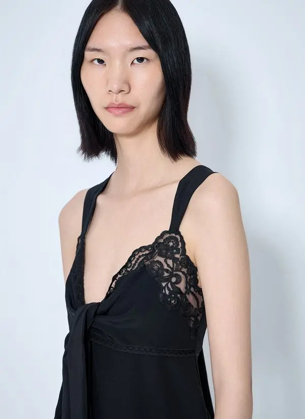 Chloé Lace-trimmed Silk Crêpe Camisole - Black