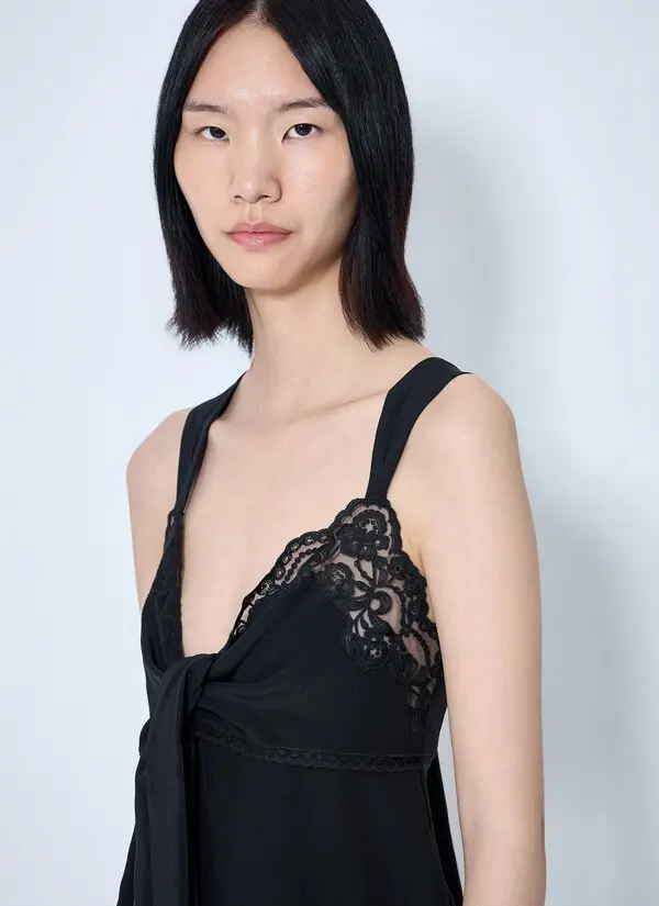 Chloé Lace-trimmed Silk Crêpe Camisole - Black