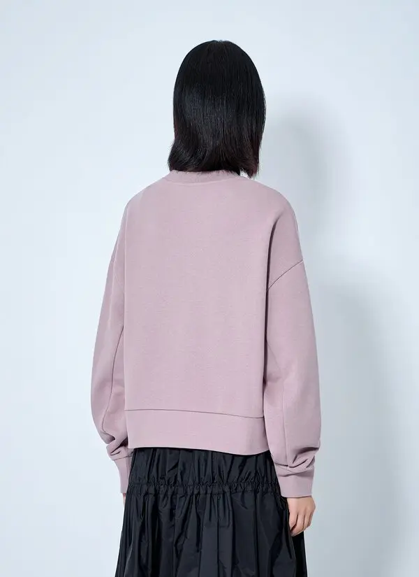 Moncler Logo Embroidered Cotton Sweatshirt