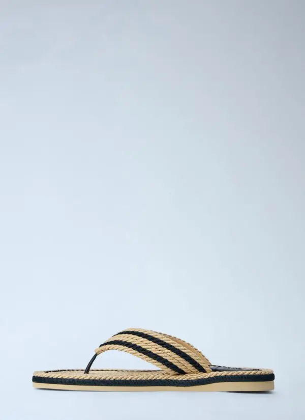Chloé Braided Rope Thong Sandals - Multicolor