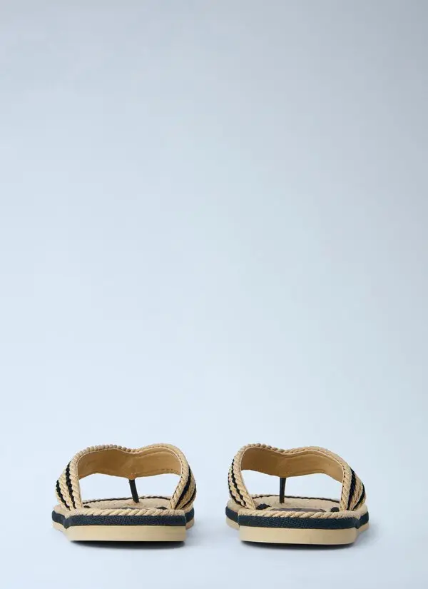 Chloé Braided Rope Thong Sandals - Multicolor