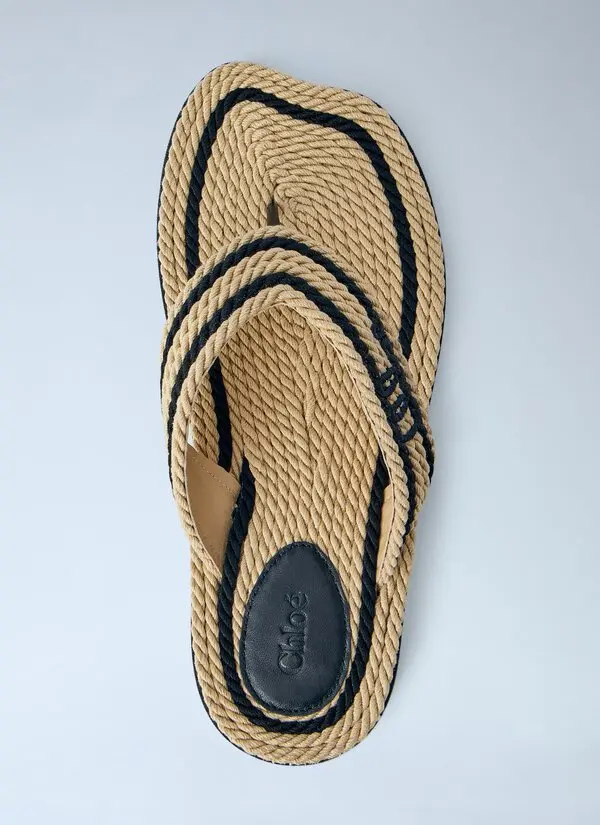 Chloé Braided Rope Thong Sandals - Multicolor