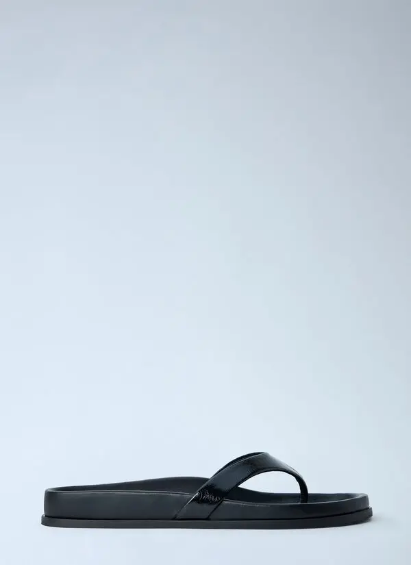 TOTEME Swift Naplack Sandals - Black