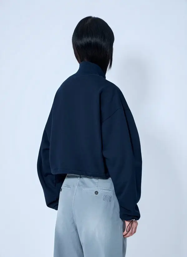 Miu Miu Zip Fleece Sweatshirt